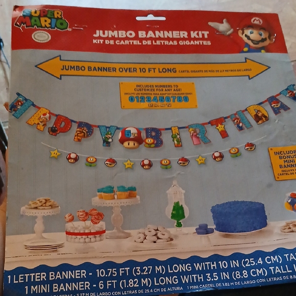 Nintendo | Party Supplies | Nintendo Jumbo Birthday Banner Kit ...